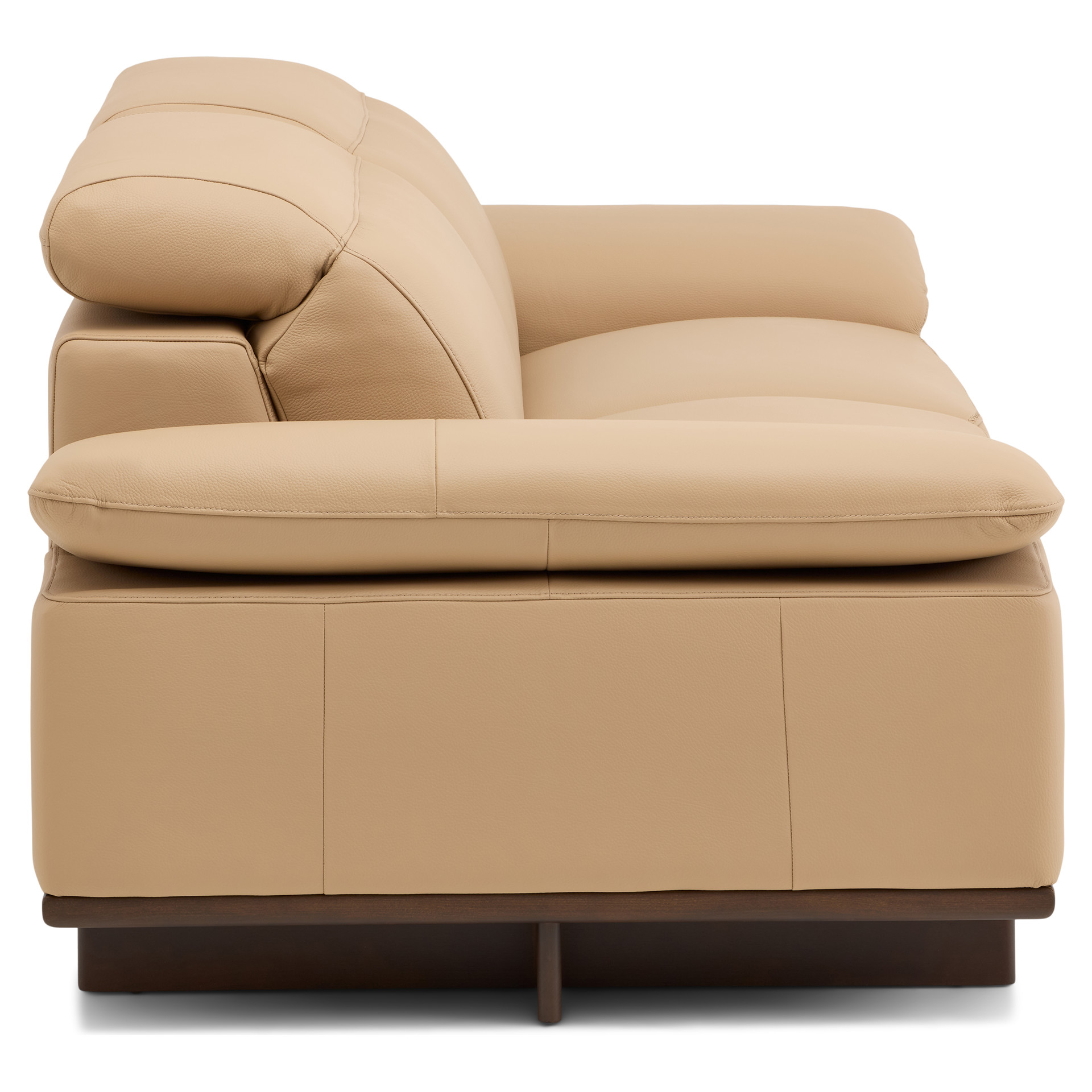 Sofa condo en cuir véritable avec accoudoirs et appuis-tête réglables ...