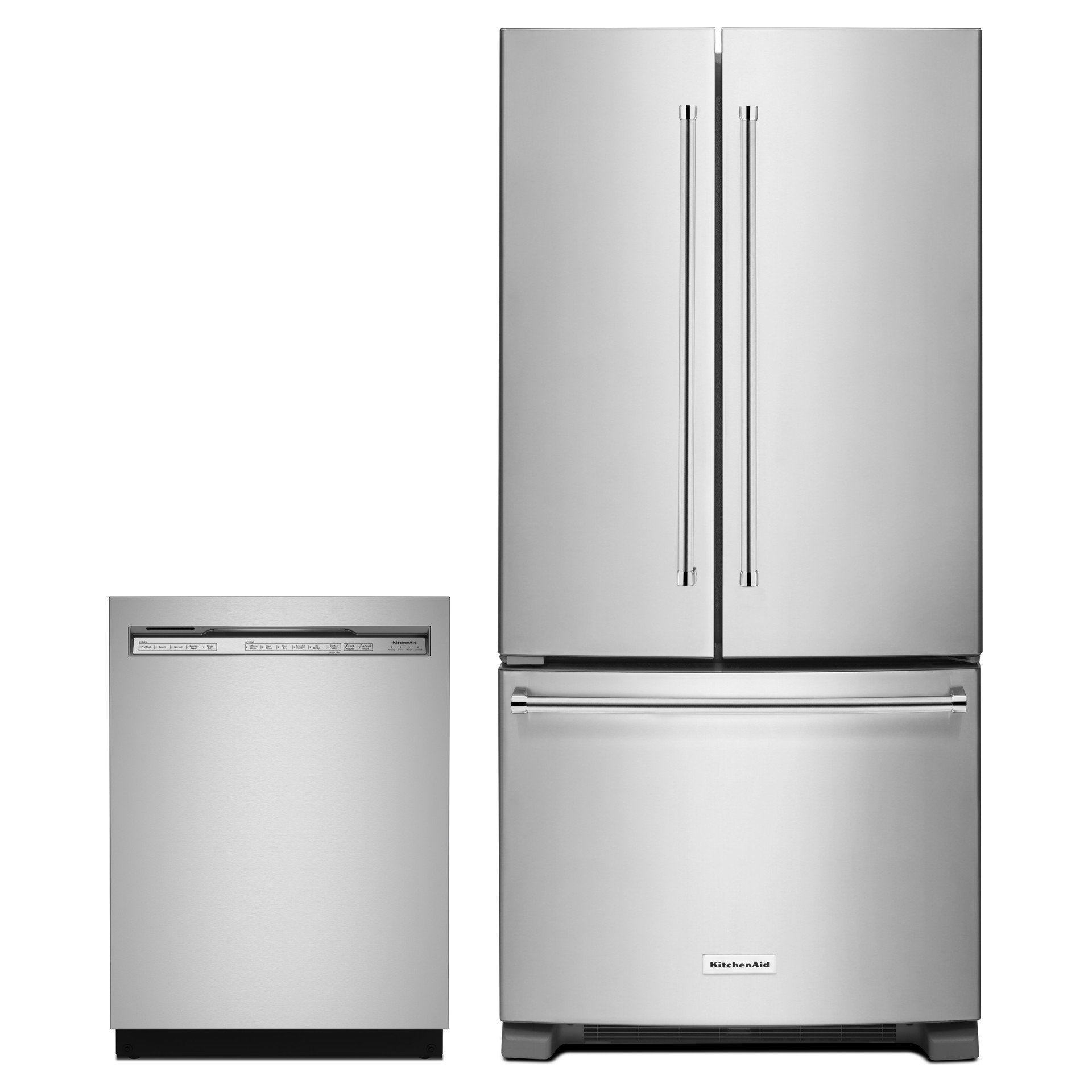 Ensemble réfrigérateur et lave-vaisselle KitchenAid *KRFF302ESS ...