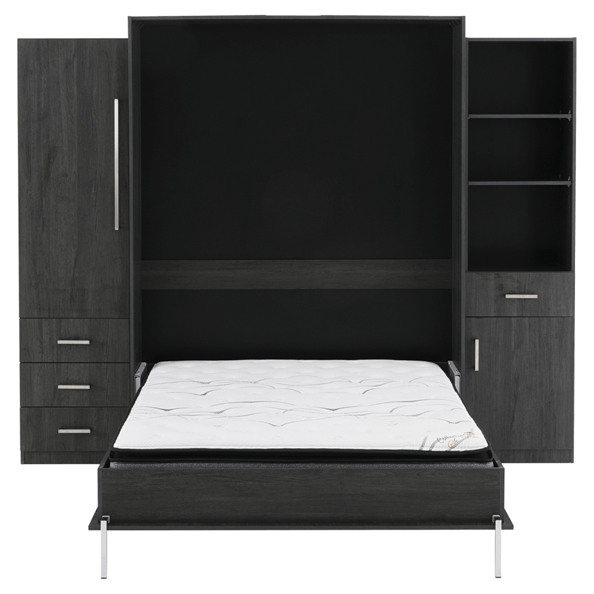 Lit escamotable Grand lit avec colonnes de rangement EK Design *BT-18Q ...