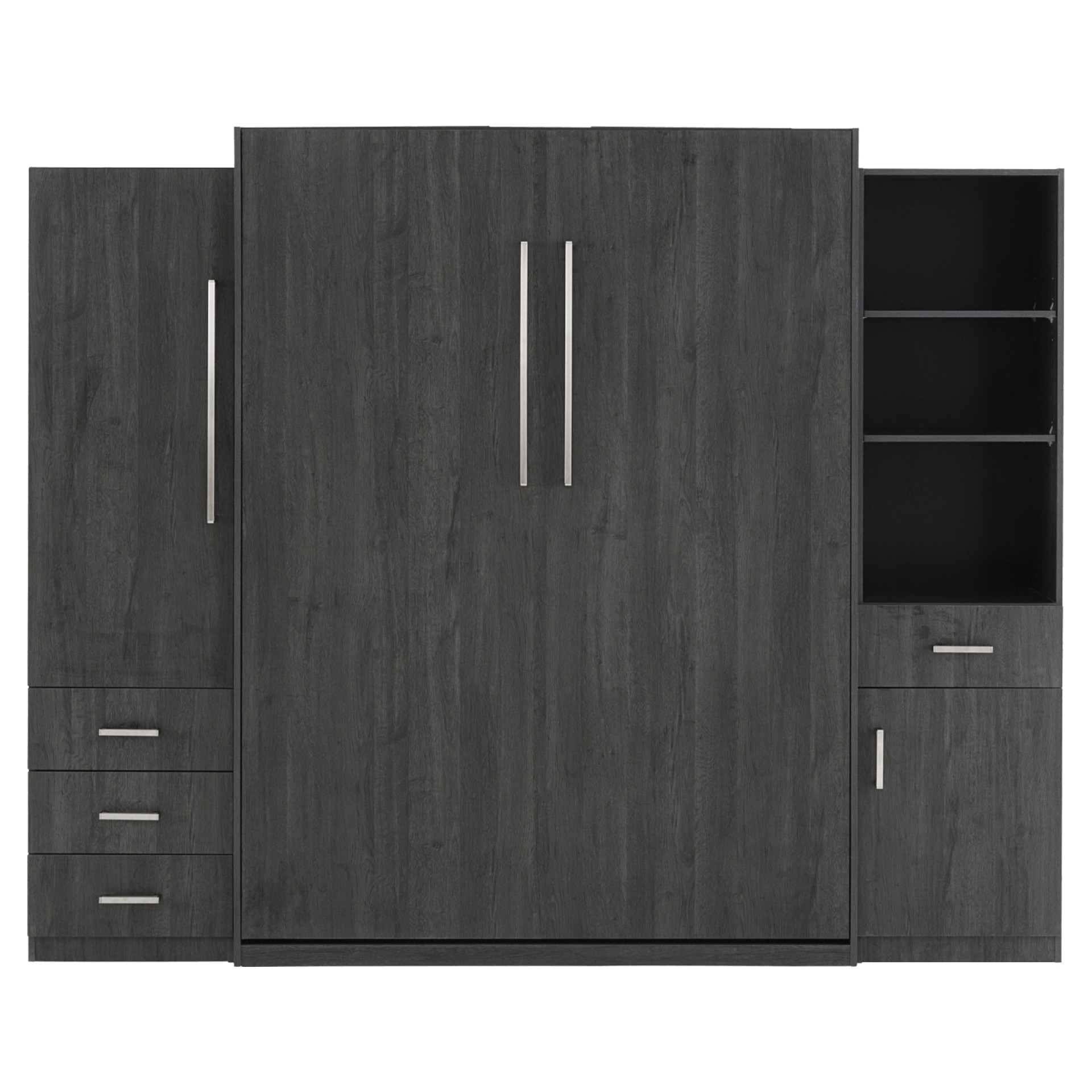 Lit escamotable Grand lit avec colonnes de rangement EK Design *BT-18Q ...