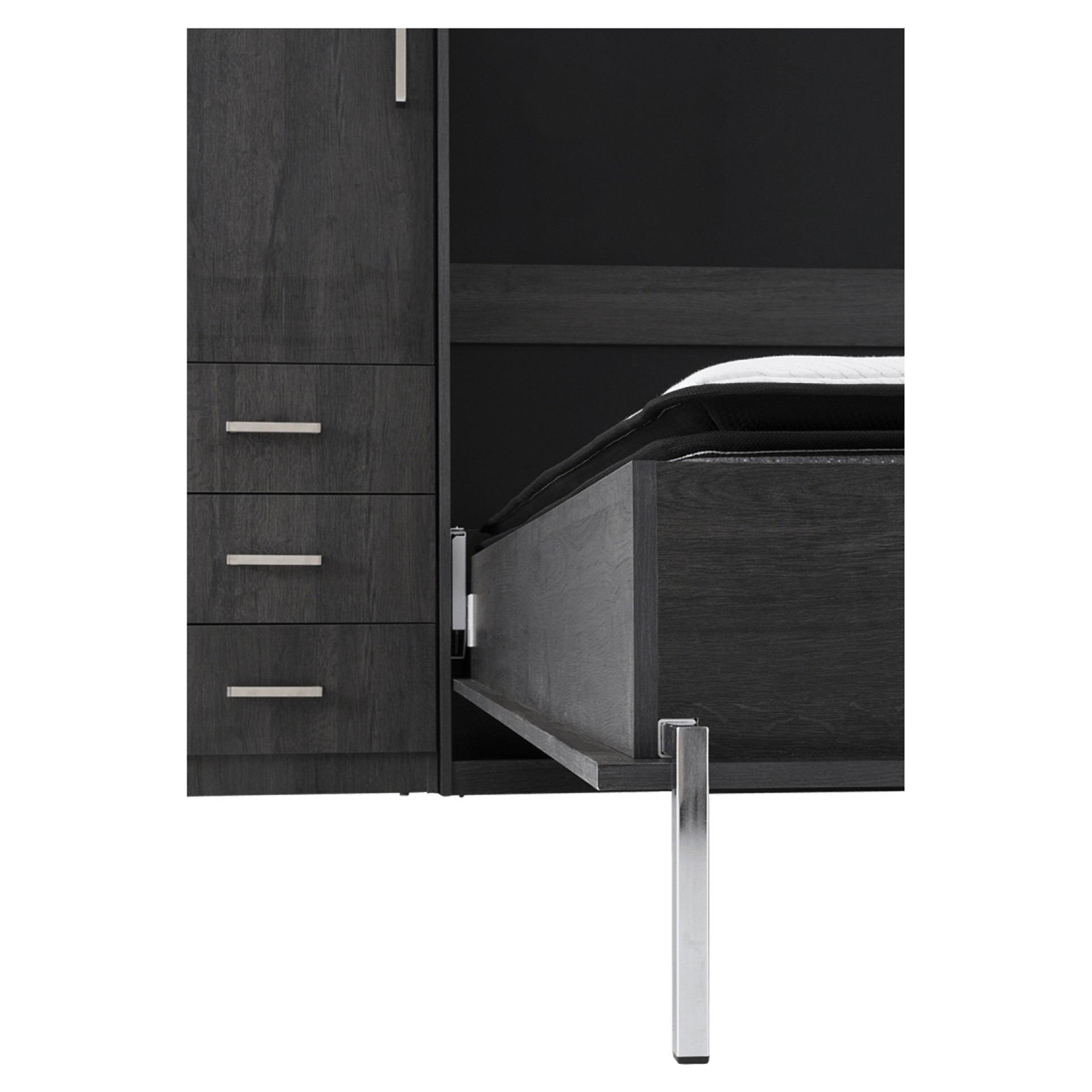 Lit escamotable Grand lit avec colonnes de rangement EK Design *BT-18Q ...