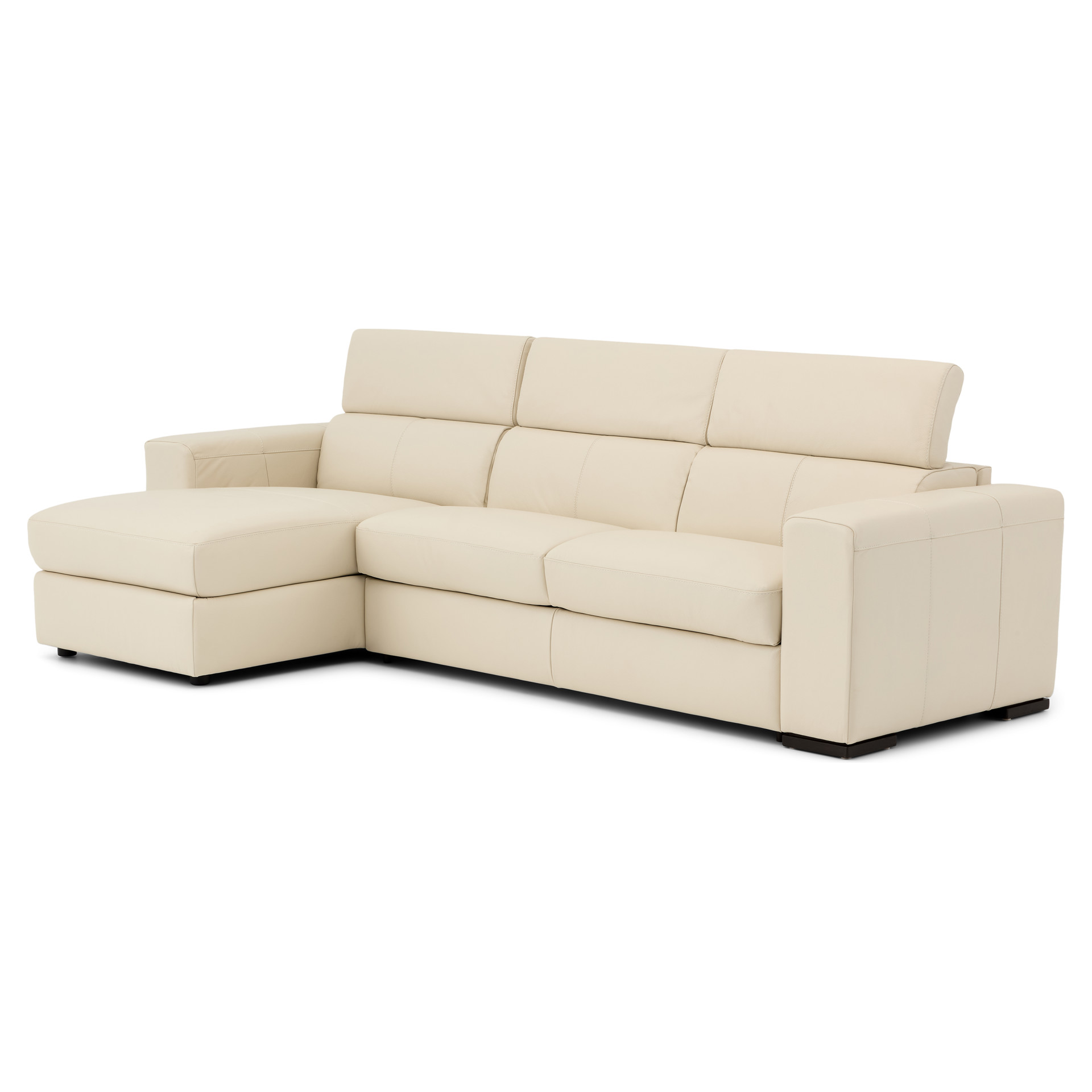 Sofa-lit Piacevole en cuir avec méridienne et espace de rangement intégré Natuzzi Editions *C161 ...