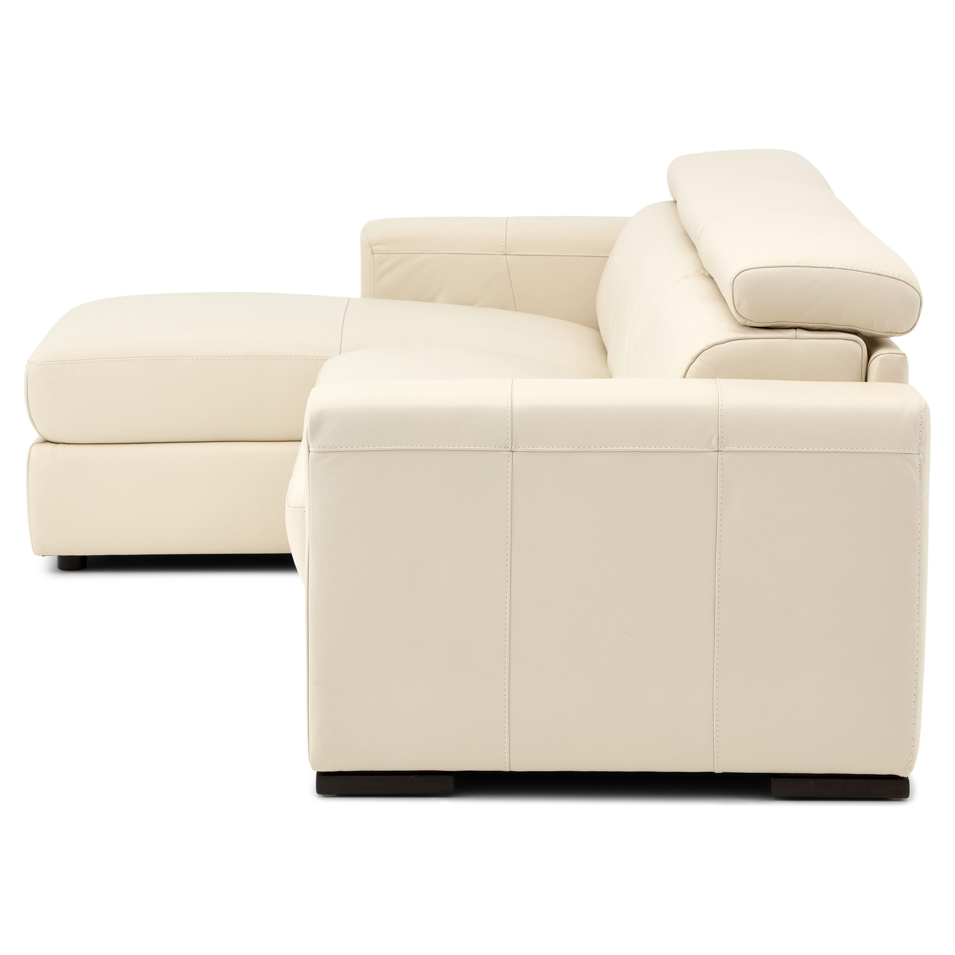 Sofa-lit Piacevole en cuir avec méridienne et espace de rangement intégré Natuzzi Editions *C161 ...