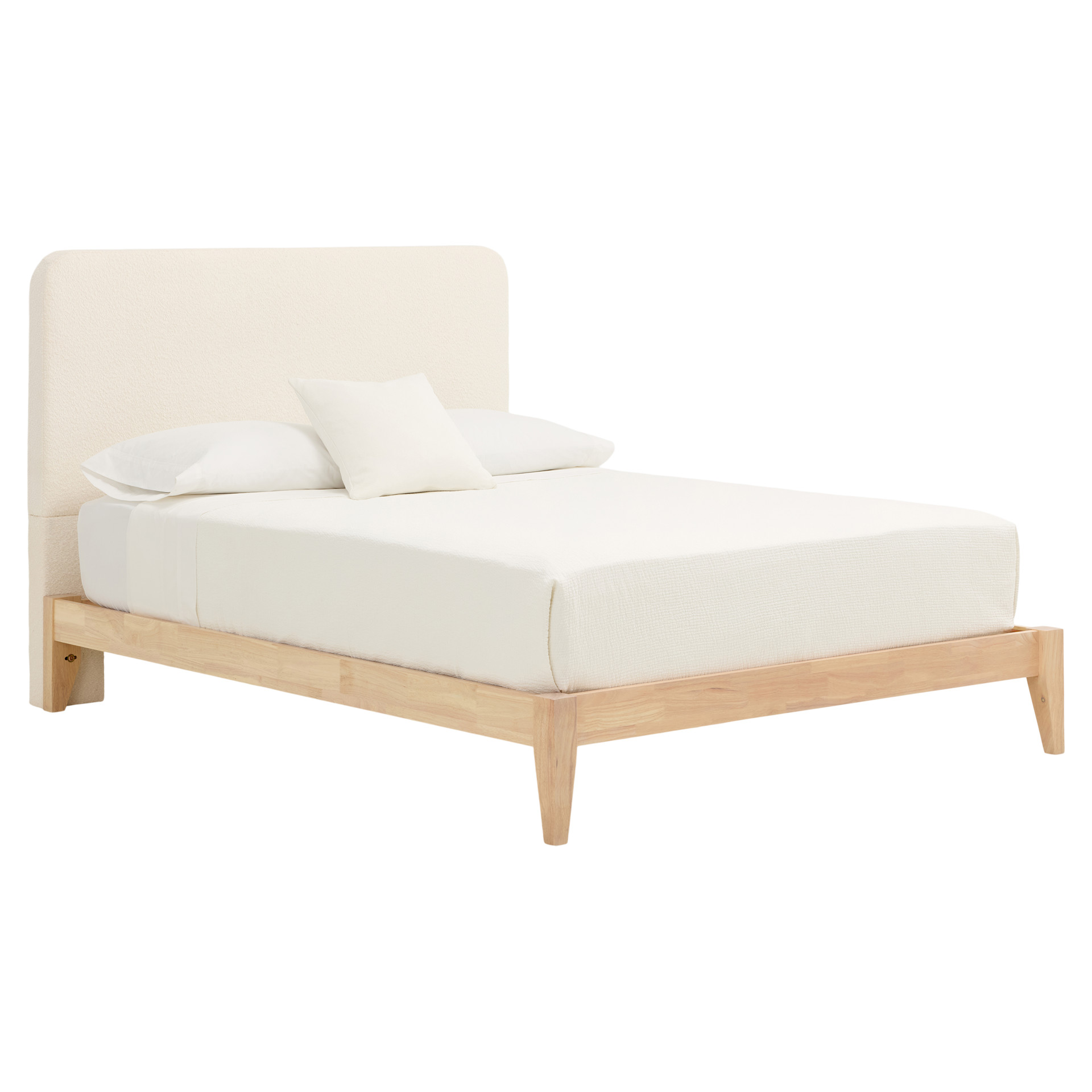 Luna Bed with Upholstered Headboard (Double/Full) Sinca *LUNA-D/LIT | Tanguay