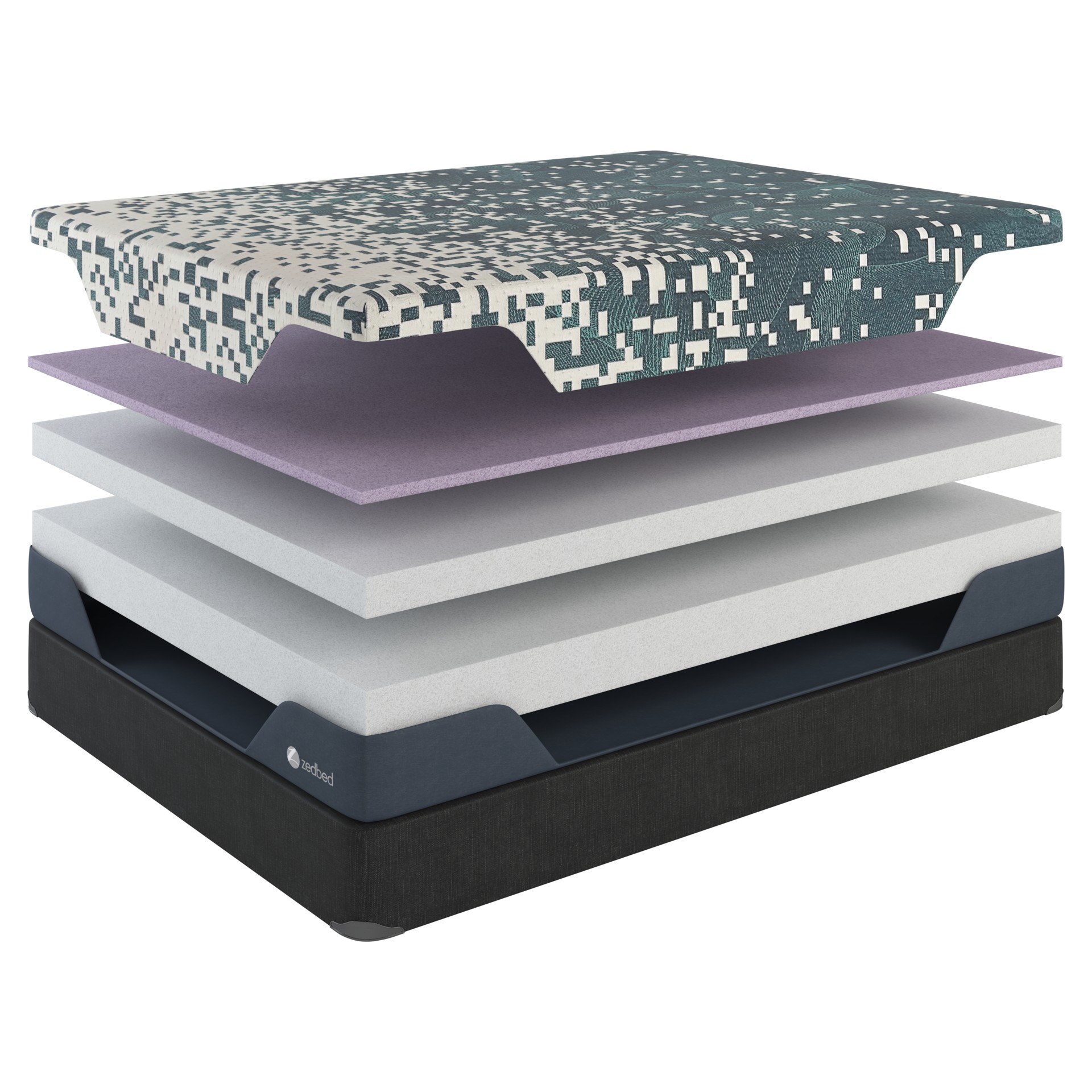 Base de lit ajustable avec matelas Z-Contour Pixel semi-ferme - Simple ...