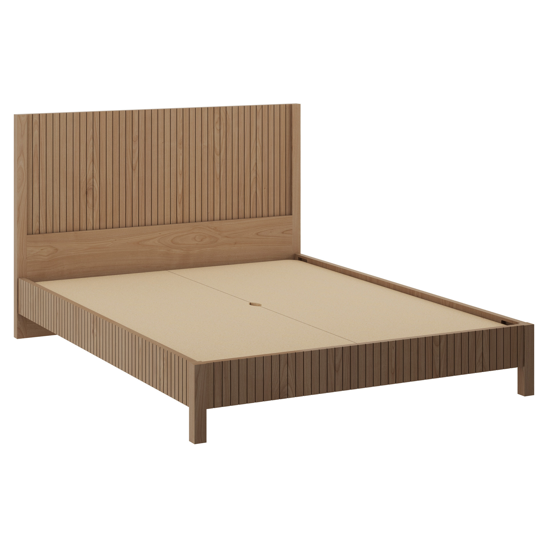 Lit en bois rainuré série 4300 - Lit double Meubles JLM *43000D/LIT ...