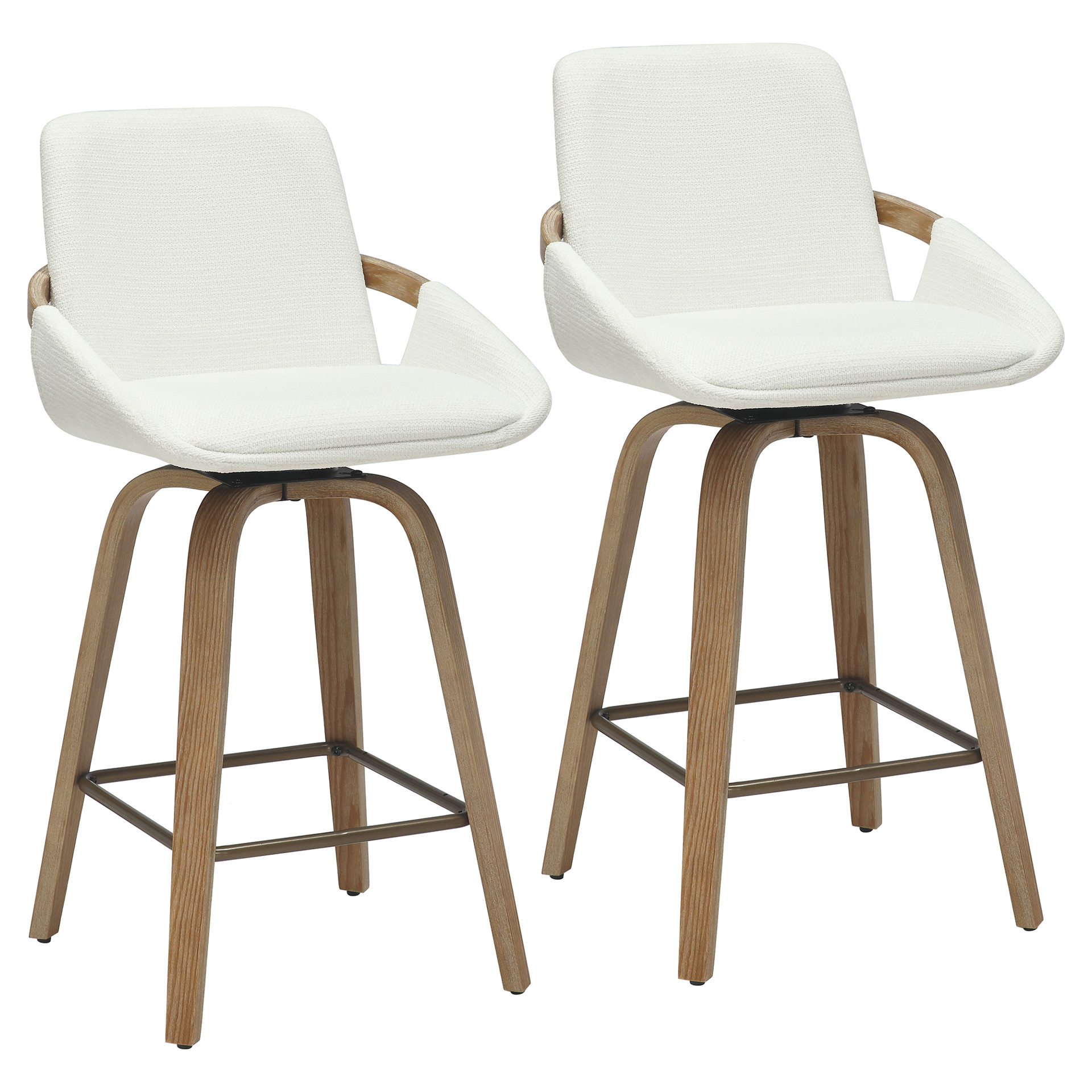 Swivel Counter Stools (Set of 2) Worldwide 203-944IV | Tanguay
