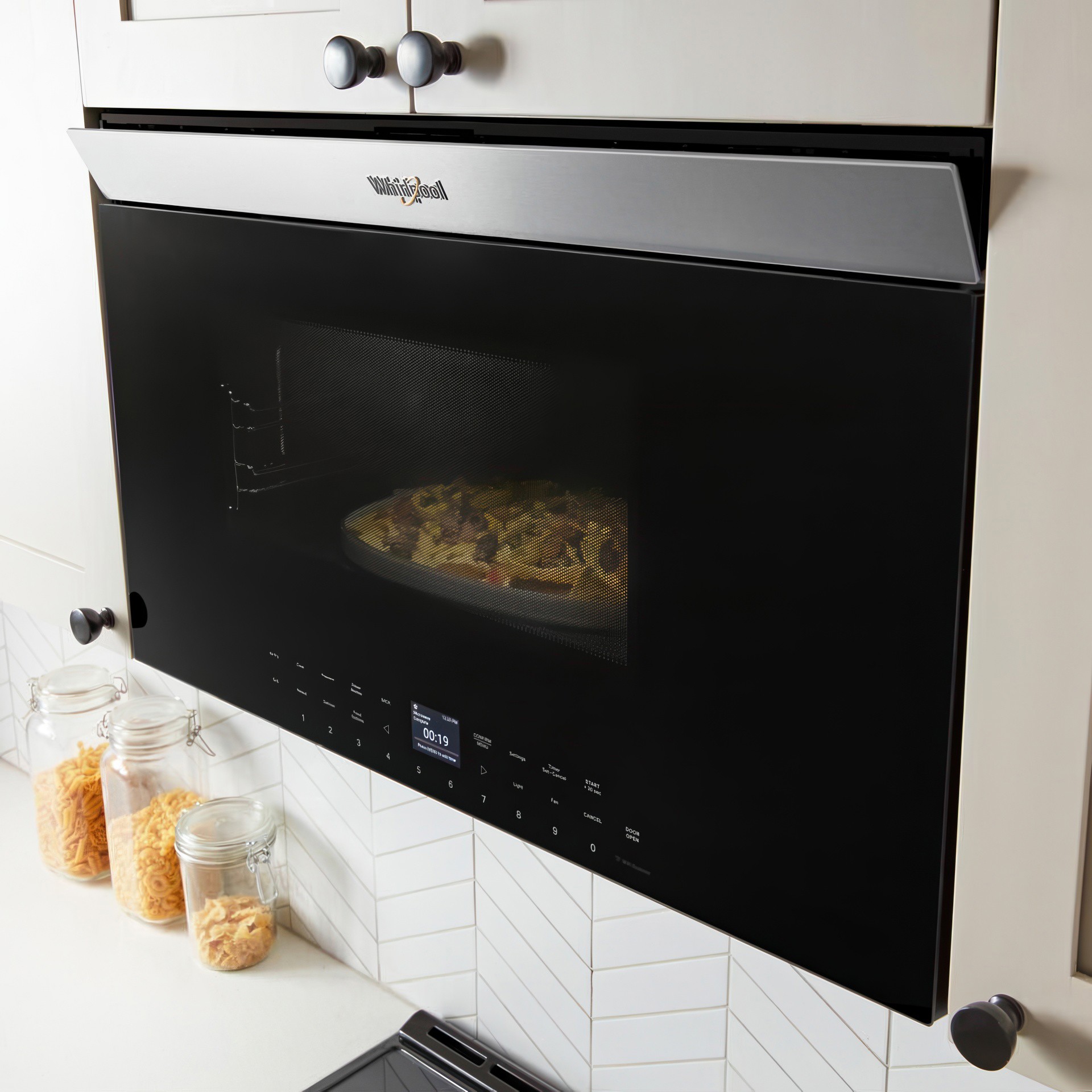 Four à micro-ondes encastré à hotte avec fonction Air Fry - 1400 W ...