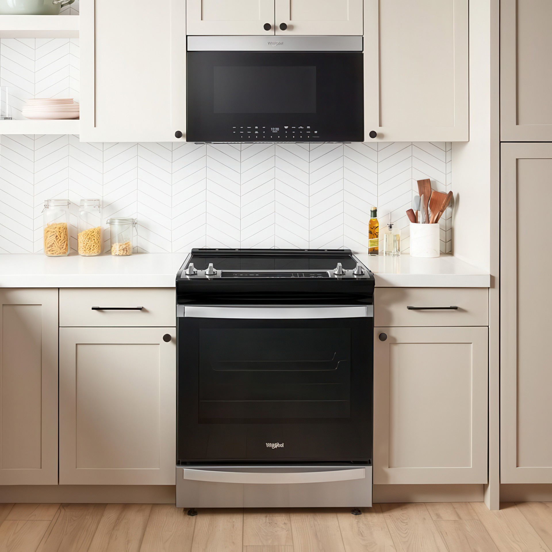 Four à micro-ondes encastré à hotte avec fonction Air Fry - 1400 W ...