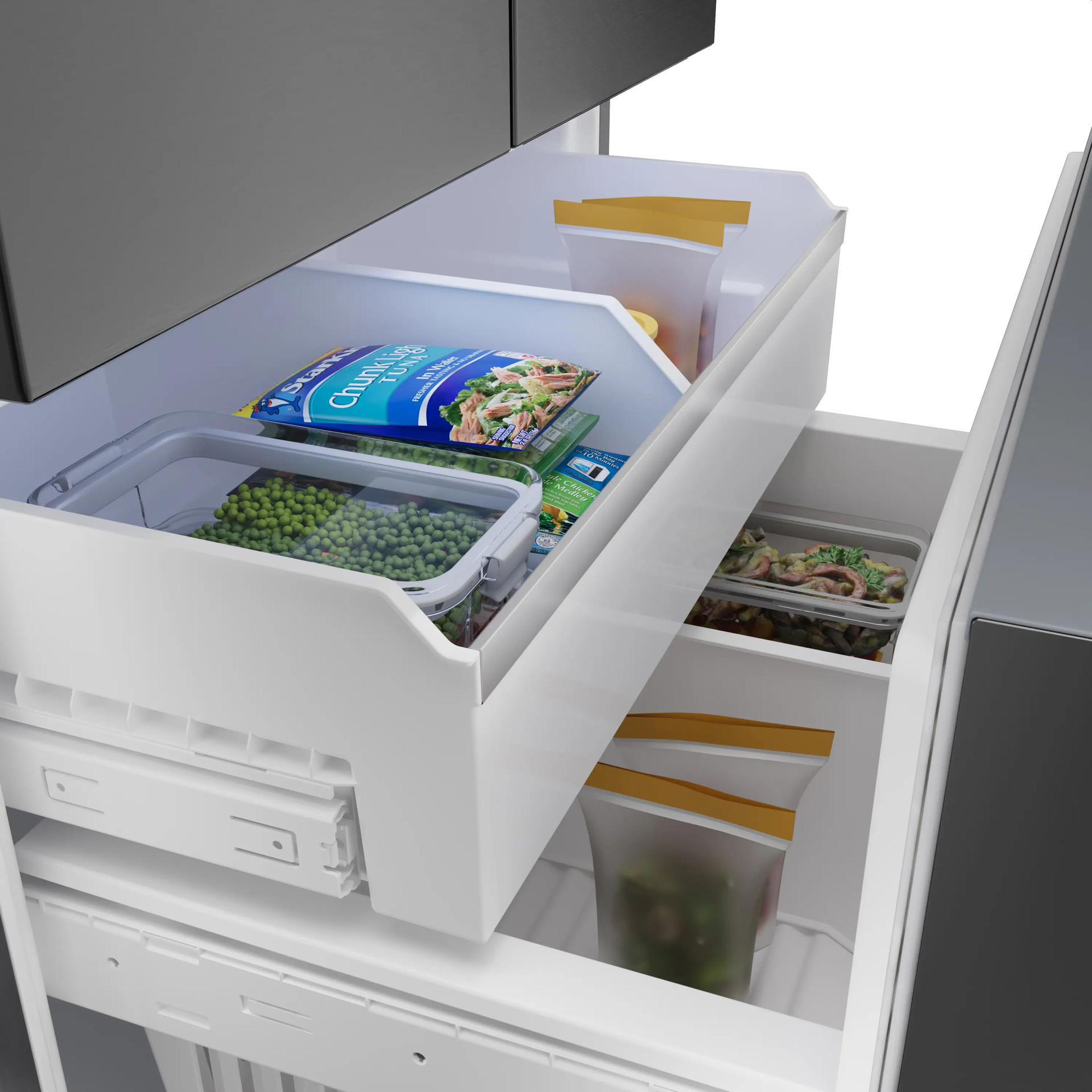 Réfrigérateur à double porte à congélateur inférieur 36 po Bosch ...