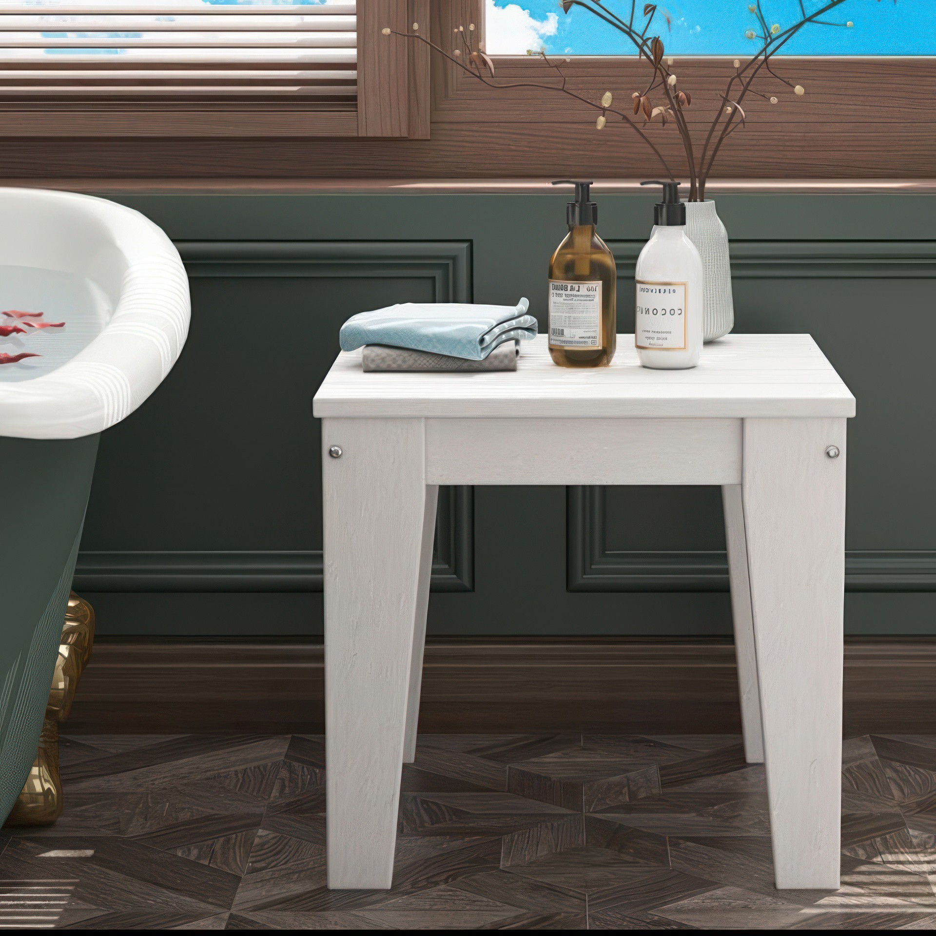 Outdoor Accent Table 18" Collection Tanguay MOSS-OG011W | Tanguay