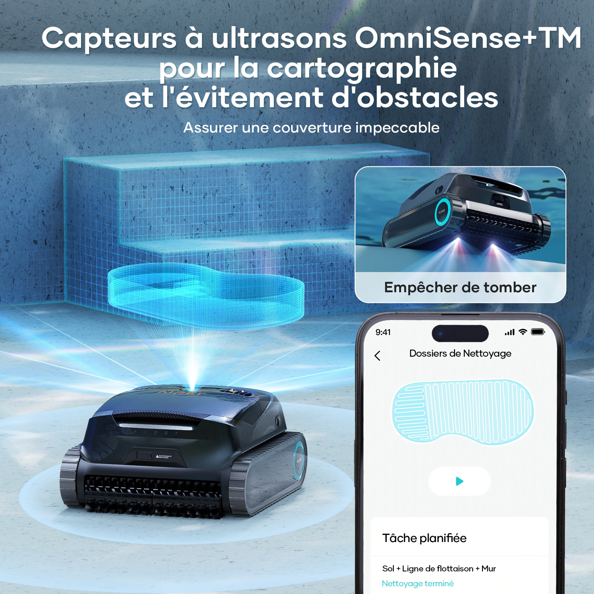 Scuba X1 Pro Cordless Robotic Pool Cleaner Aiper Intelligent SCUBA X1 ...