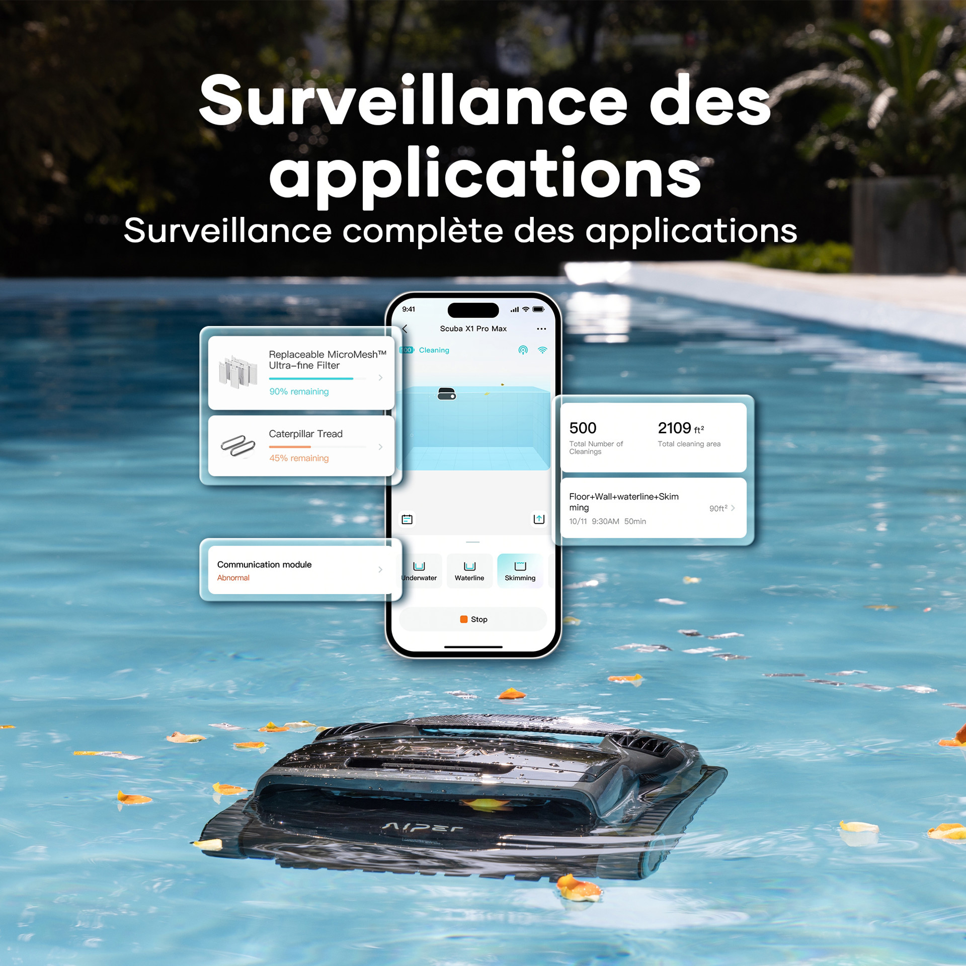 Scuba X1 Pro Max Cordless Robotic Pool Cleaner Aiper Intelligent SCUBA ...