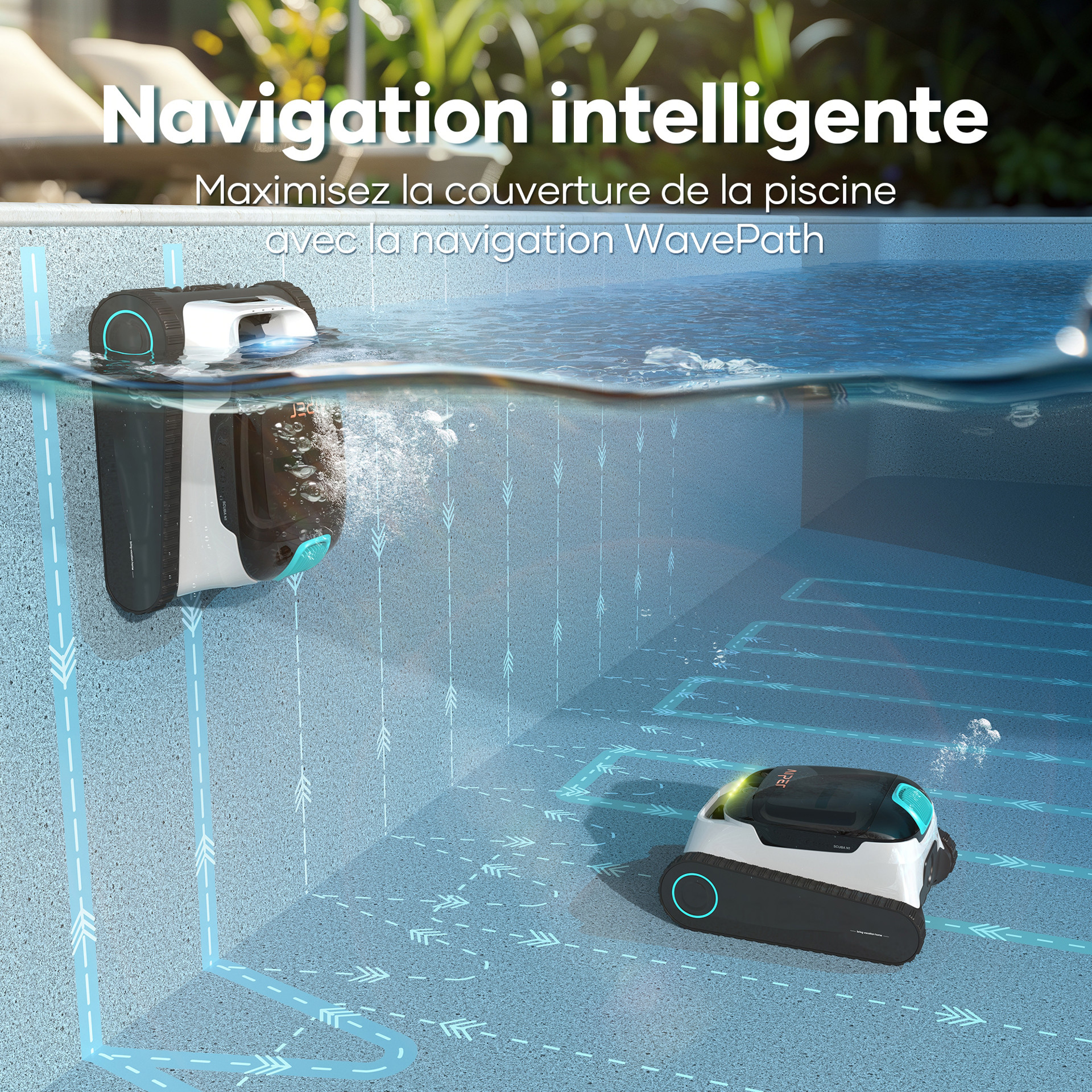 Scuba N1 Plus - Wireless Robotic Pool Cleaner Aiper Intelligent SCUBA ...