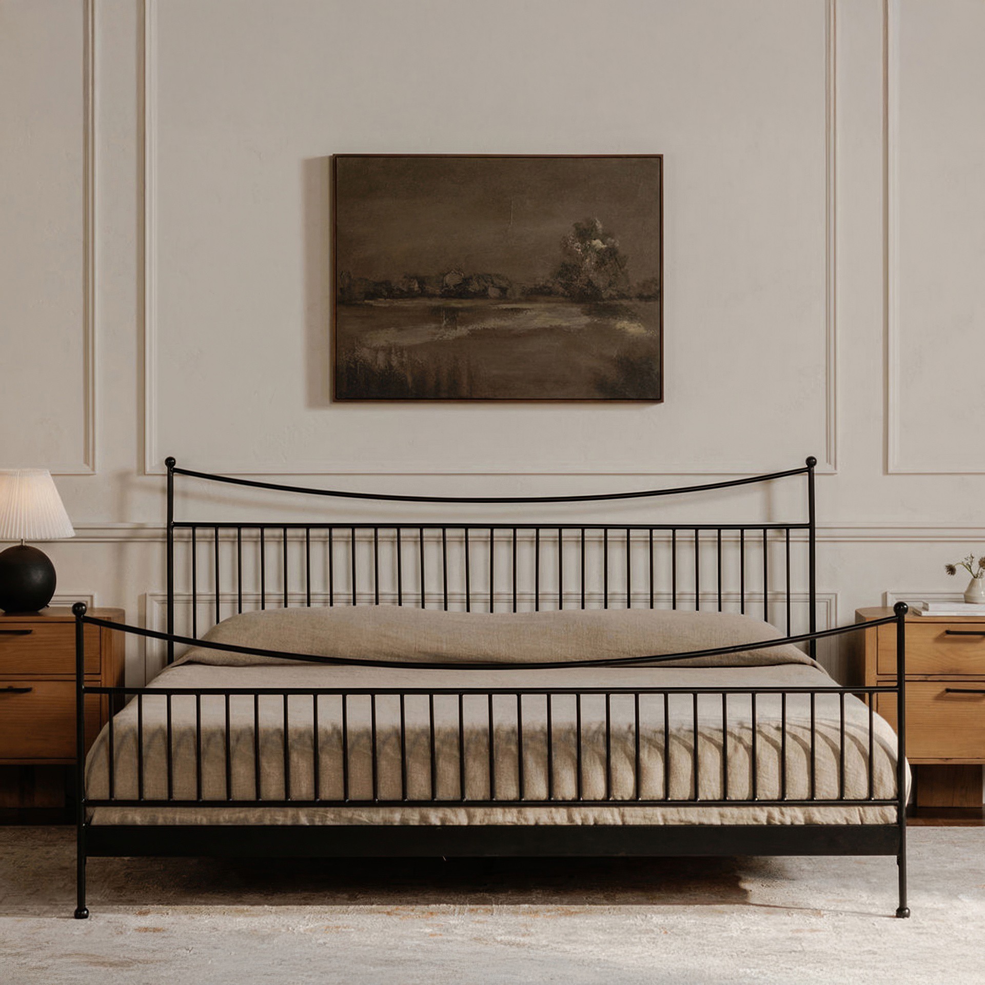 Lit plateforme Monet avec structure en métal - Grand Moe's PZ-1001-02-0 ...