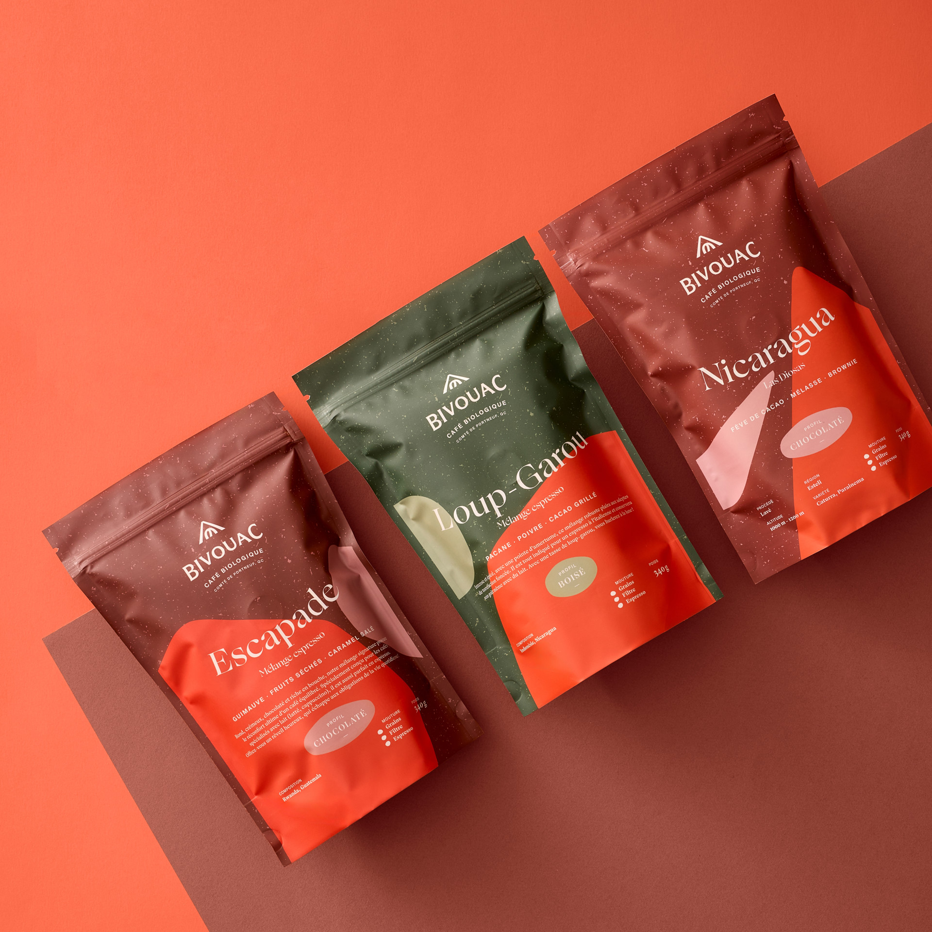 Ensemble de 3 paquets de café en grains MÉLANGE BIVOUAC 340G X 3 | Tanguay