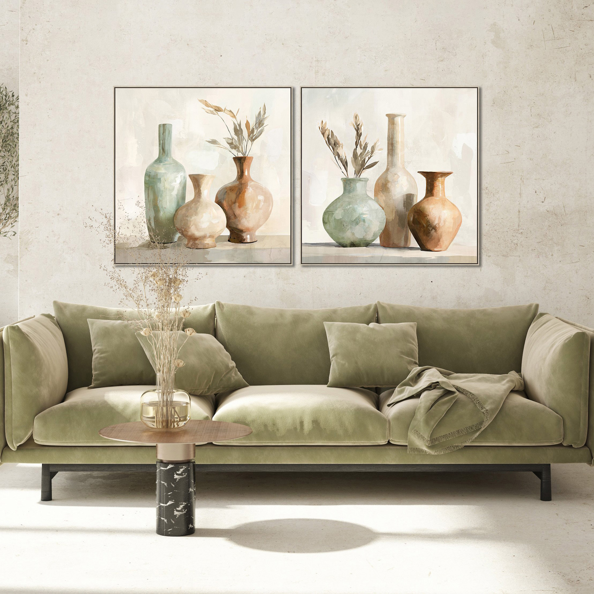 Rustic Vessels Canvas 33" X 33" (Set of 2) STREAMLINE ART | Tanguay