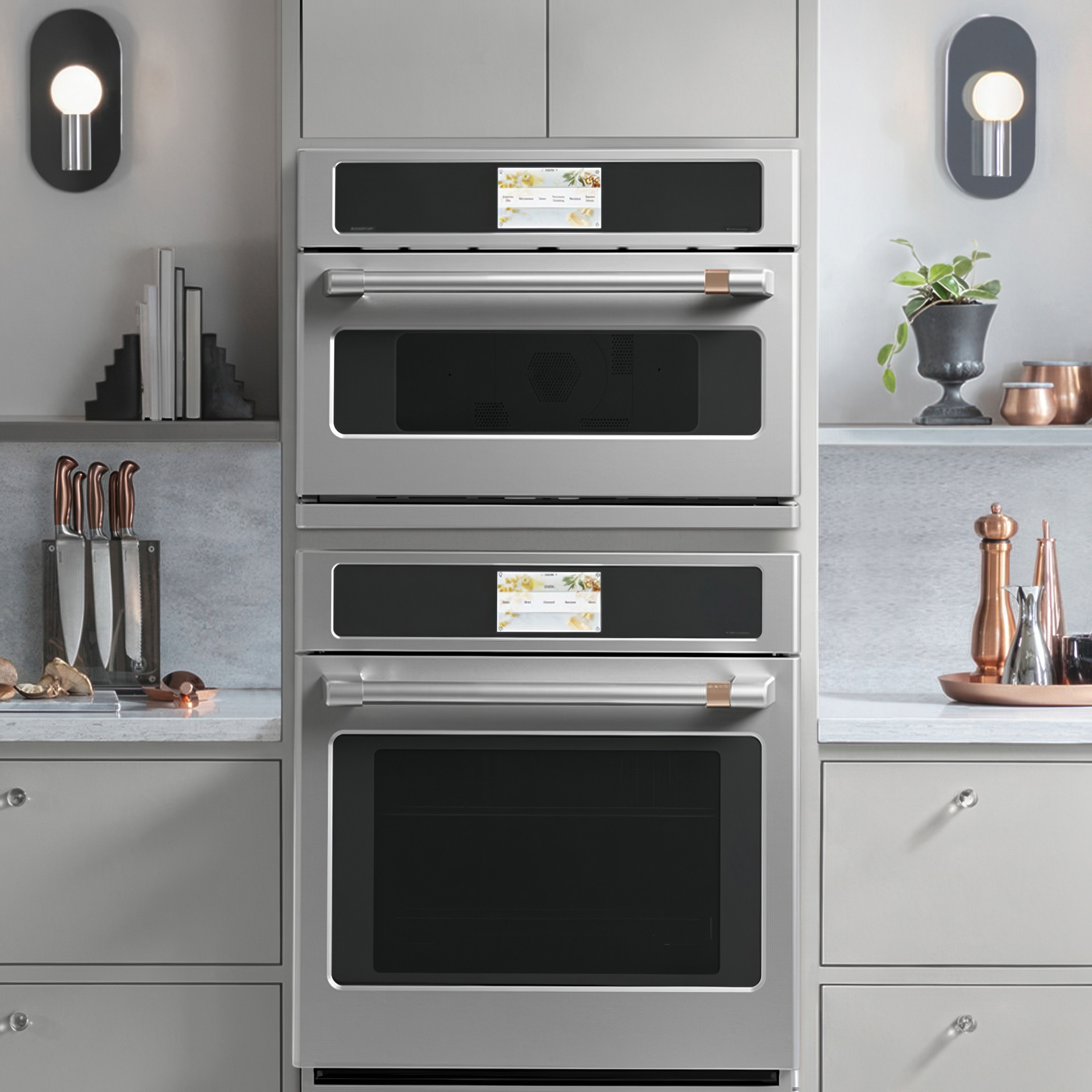 30" Smart Five in One Wall Oven with 240V Advantium® Technology GE Cafe ...