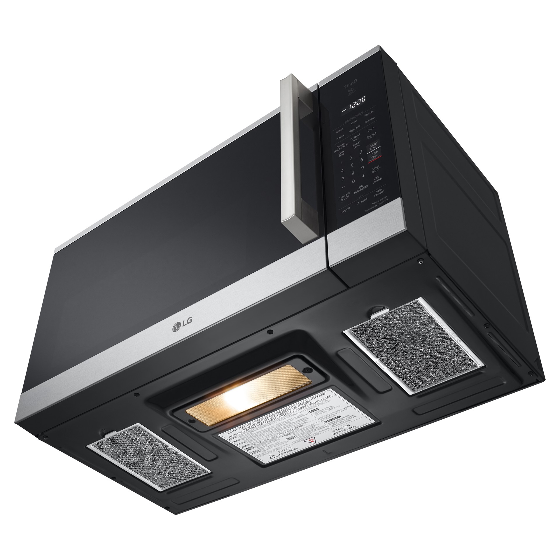 Micro-ondes avec hotte intégrée 1.8 pi3 avec EasyClean LG MVEM1825X | Tanguay