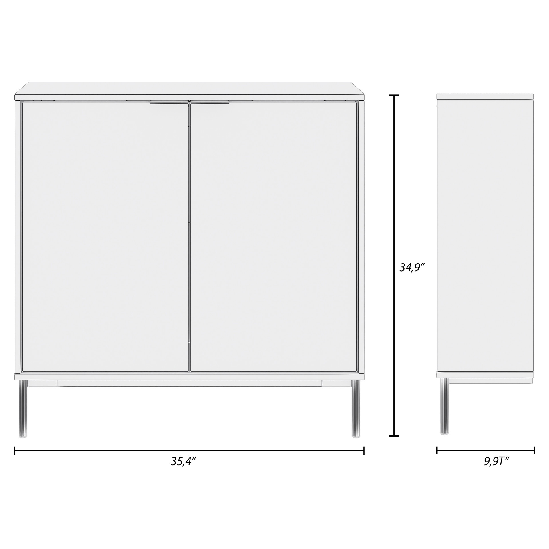 Console de rangement d'appoint Slim Nexera 135291 | Tanguay