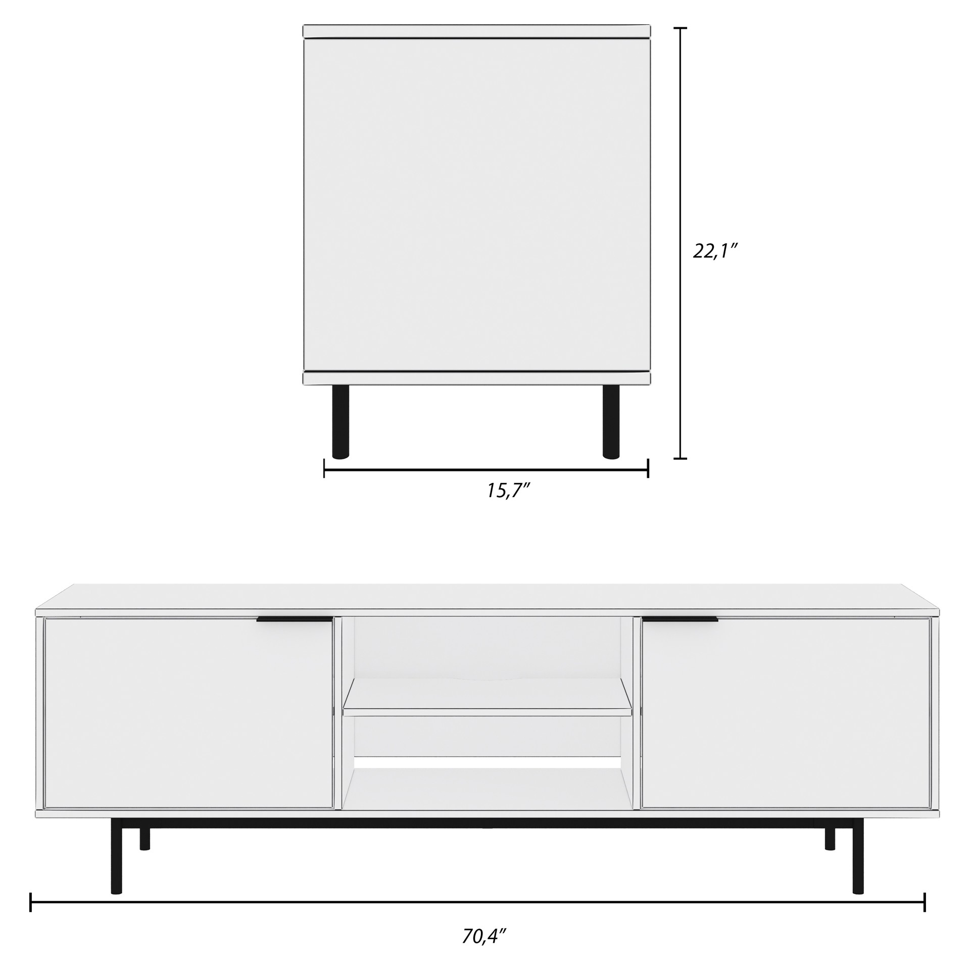 Hamilton TV Stand with Storage Nexera 157492 | Tanguay