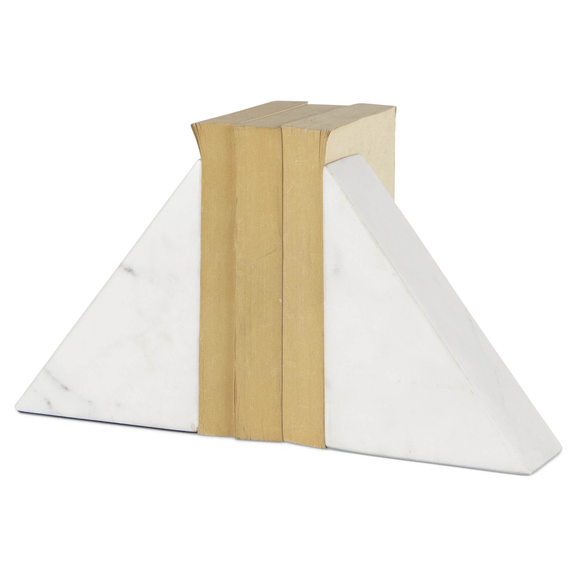 Appui-livres en triangle blancs Mercana | Tanguay