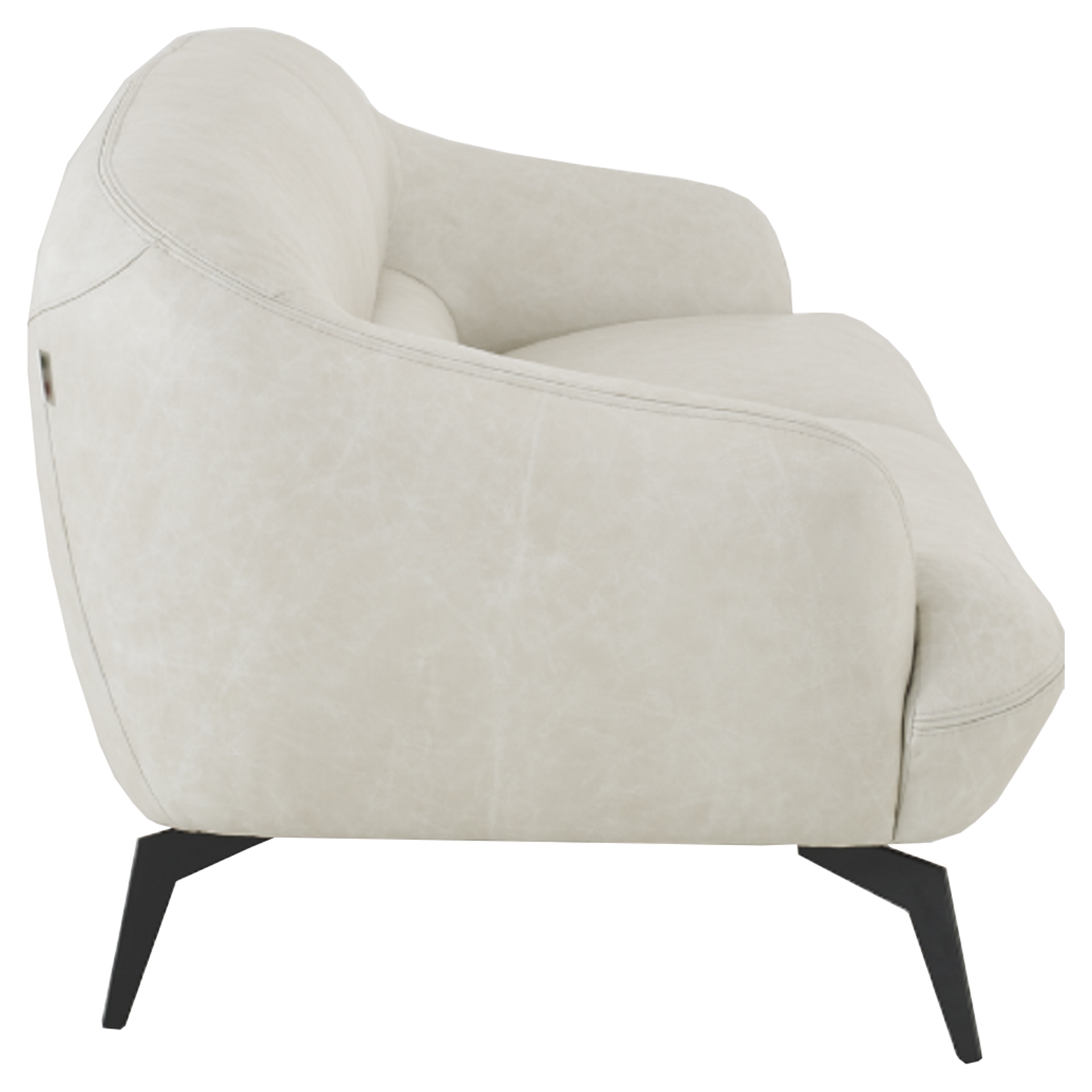 Sofa en cuir véritable gris pâle Atelier Italiana STRONG-V063 | Tanguay