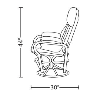 Swivel Rocking Chair Pel 194109-15 | Tanguay