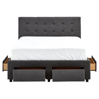 Lit rembourré avec rangement - Grand Titus T-2152-Q | Tanguay