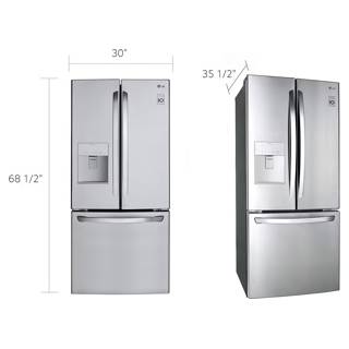 Réfrigérateur à double porte 21.8 pi³ - 30 po LG LRFWS2200S | Tanguay