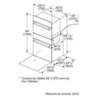 Four encastré combiné micro-ondes et convection 30 po Bosch HBL87M53UC ...