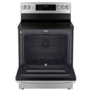 Cuisinière encastrable 30 po avec convection et air fry GE JCB840STSS ...