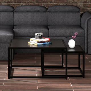 Quinn 2-pc Coffee Table Set 303-524BK | Tanguay